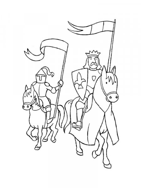 Knight coloring pages