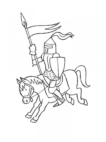 Knight coloring pages