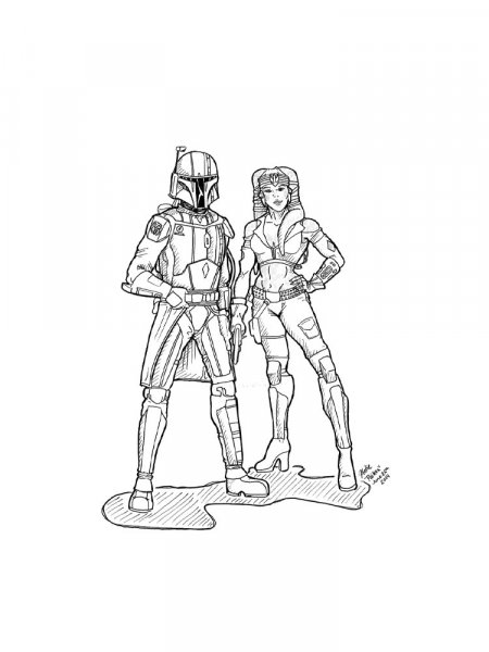 Mandalorian coloring pages
