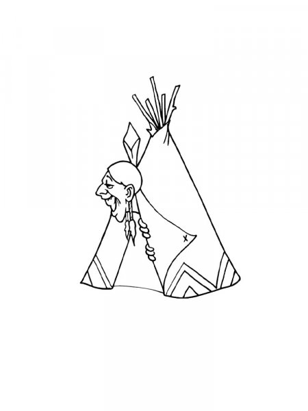 Native American boy coloring pages