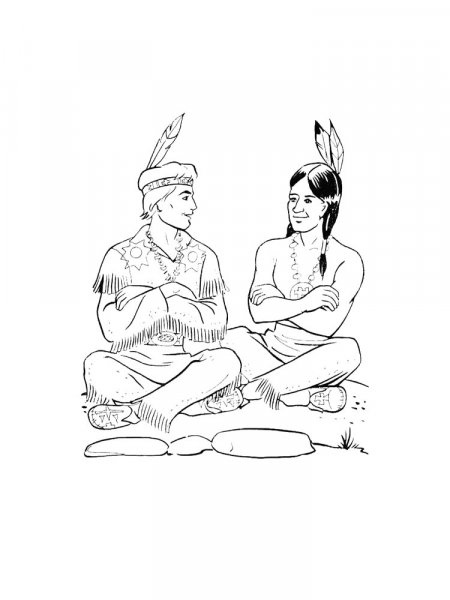 Native American boy coloring pages