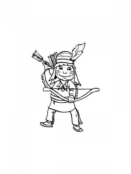 Native American boy coloring pages