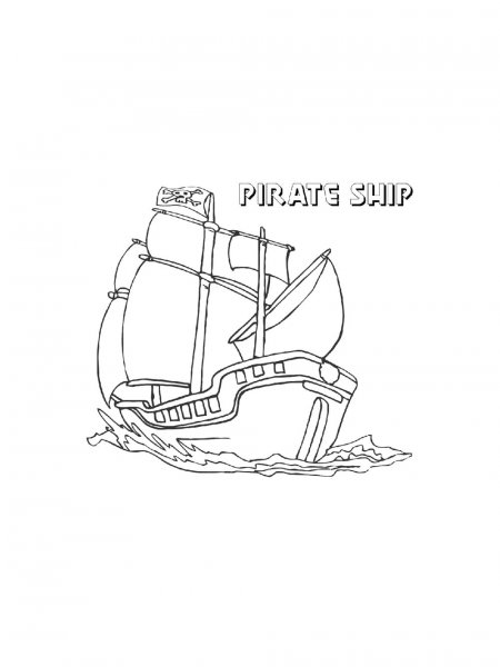 Pirate Ship coloring pages