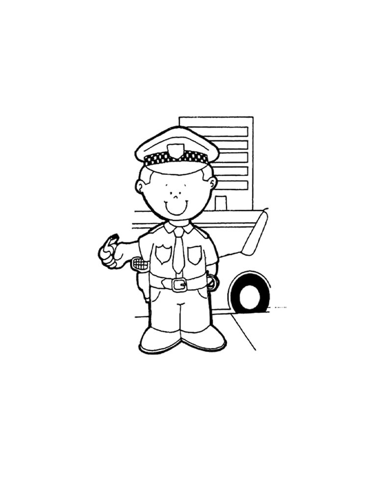 Police Officer Coloring Pages Free Printable Police Officer Coloring 