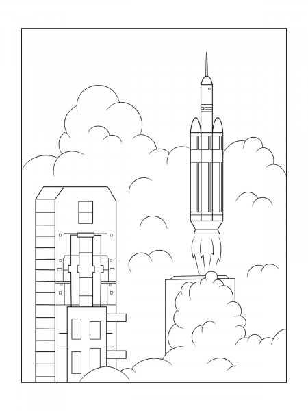 Rocket coloring pages