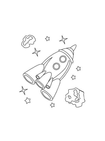 Rocket coloring pages