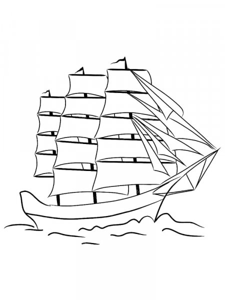 Sailboat coloring pages