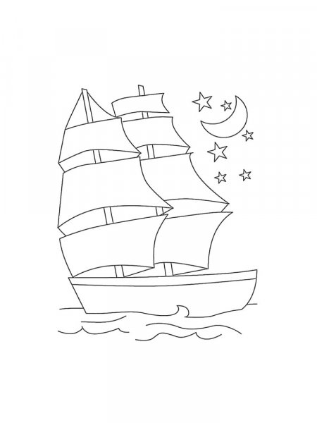 Sailboat coloring pages