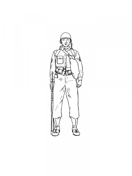 Soldier coloring pages