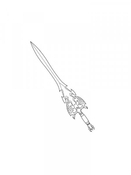 Sword coloring pages