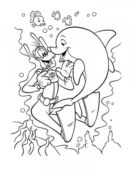 Goofy coloring pages