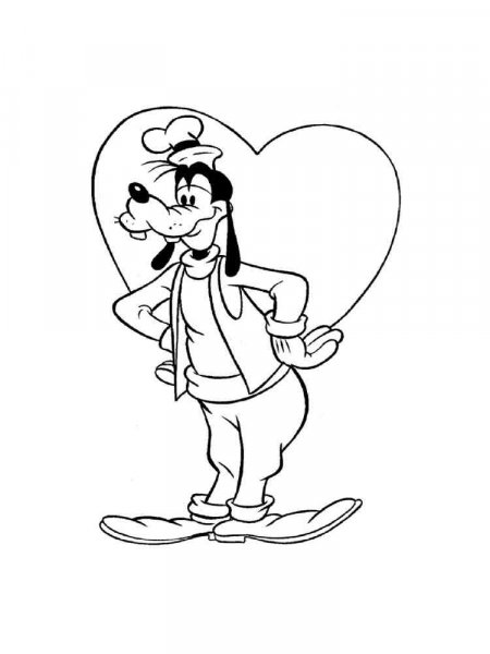 Goofy coloring pages