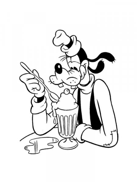 Goofy coloring pages