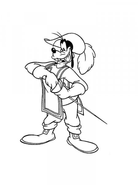 Goofy coloring pages
