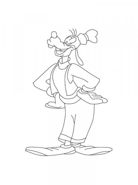 Goofy coloring pages