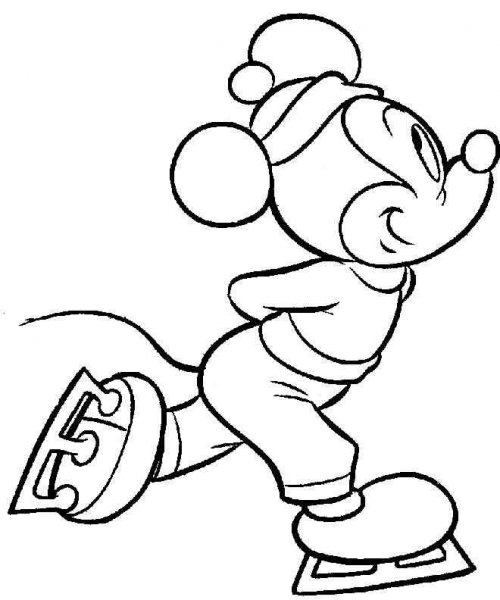 Mickey and Minnie Mouse coloring pages