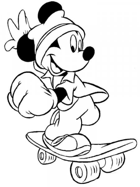 Mickey and Minnie Mouse coloring pages