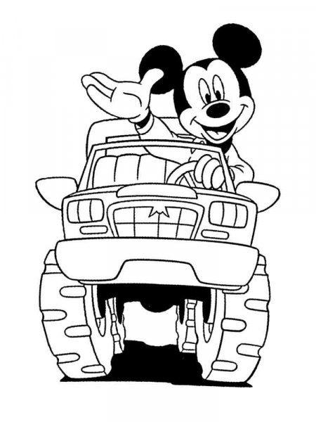 Mickey and Minnie Mouse coloring pages