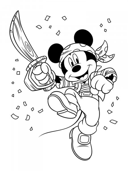 Mickey and Minnie Mouse coloring pages