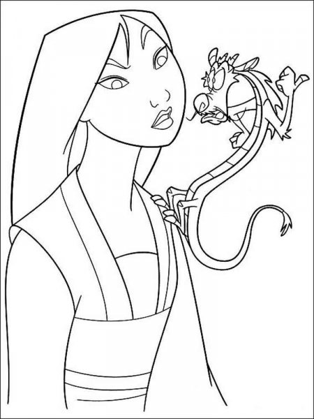 Mulan coloring pages