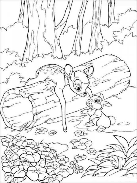 Bambi coloring pages
