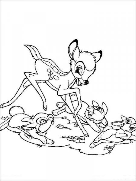 Bambi coloring pages