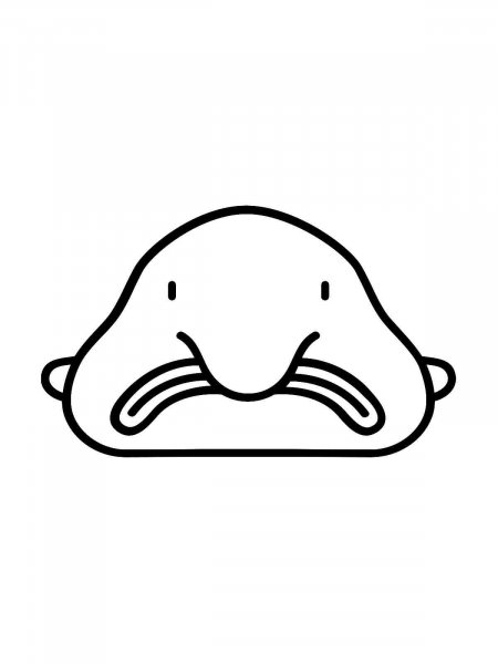 Blobfish coloring page