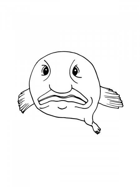 Blobfish coloring page