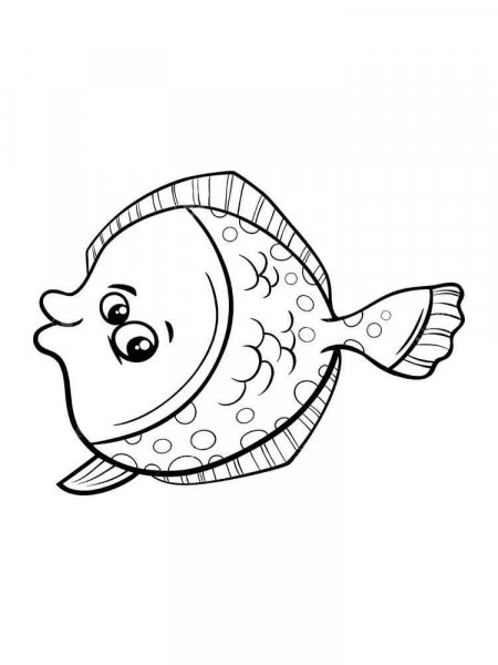 Flounder fish coloring pages