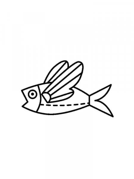 Flying fish coloring pages