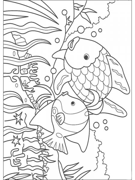 Rainbow Fish coloring pages