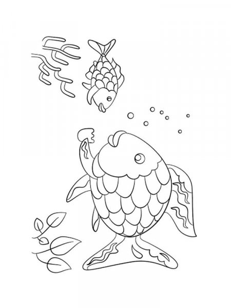 Rainbow Fish coloring pages