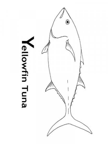 Tuna fish coloring pages