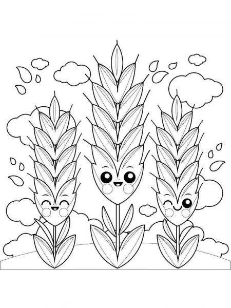 Wheat coloring pages