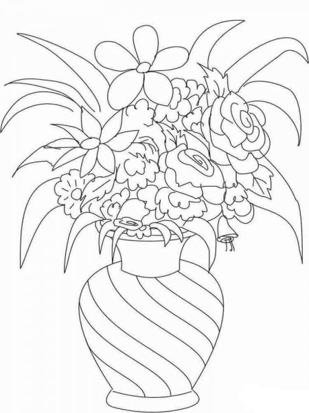 Flowers in a Vase coloring pages