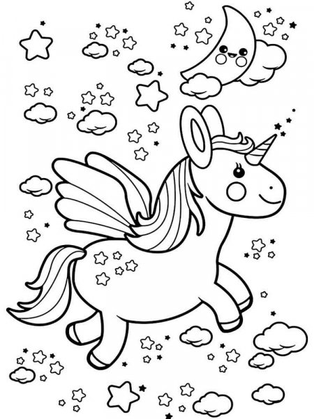 Cute Unicorns coloring pages