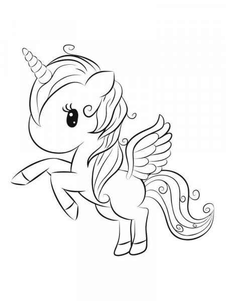 Cute Unicorns coloring pages