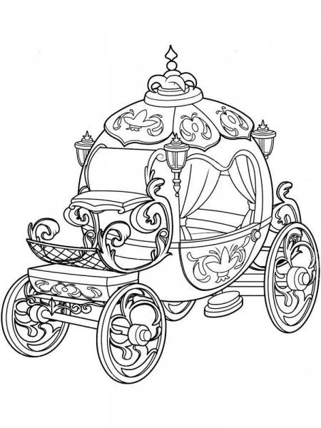 Carriage coloring pages