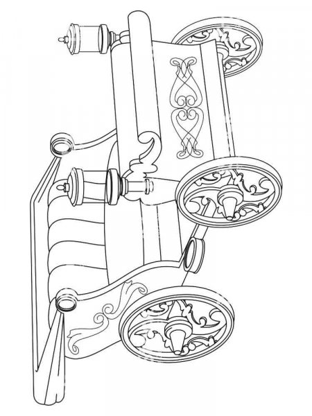 Carriage coloring pages