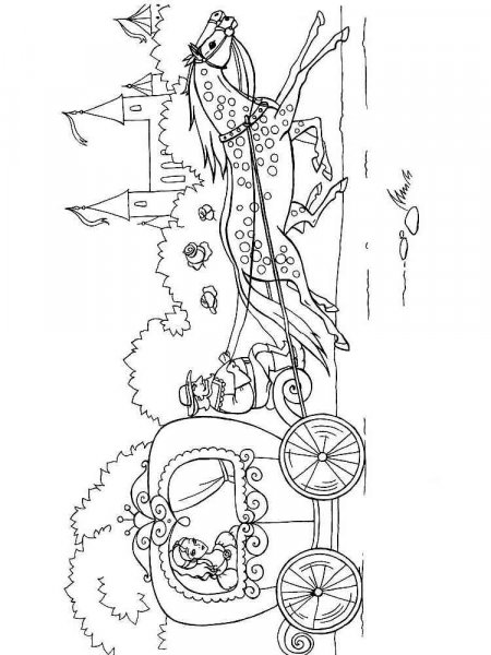 Carriage coloring pages