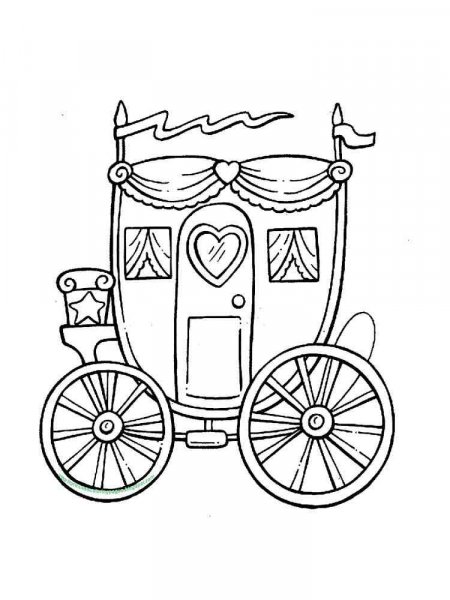 Carriage coloring pages