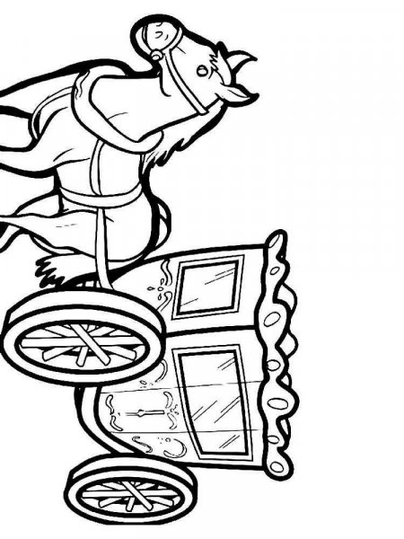Carriage coloring pages
