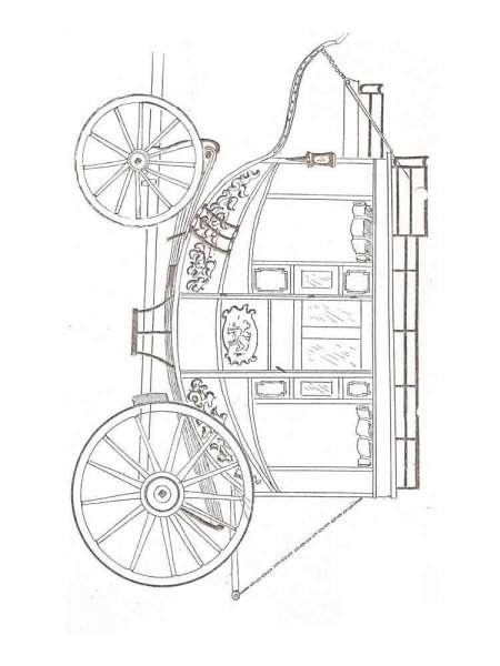 Carriage coloring pages