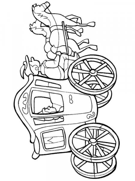 Carriage coloring pages