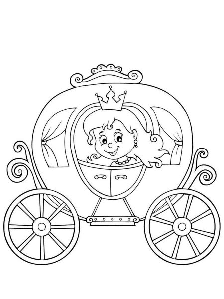Carriage coloring pages