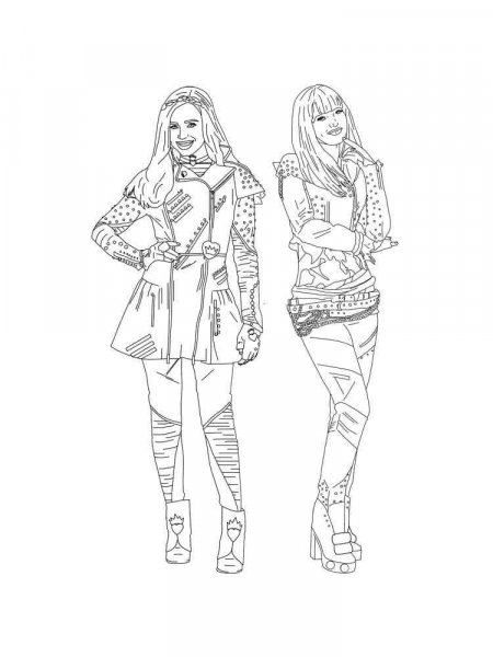 Descendants coloring pages