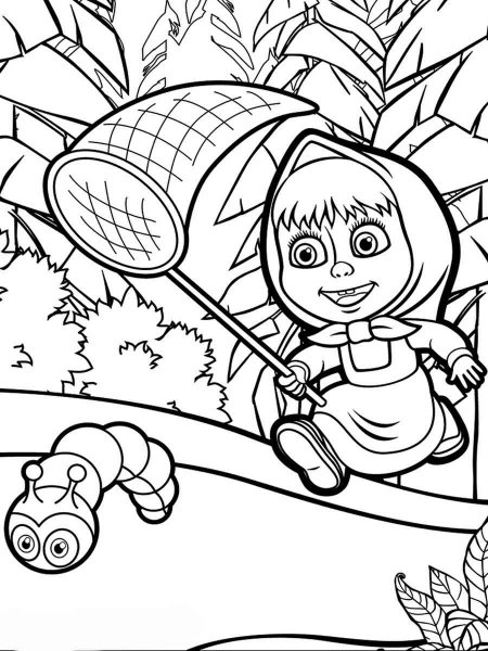 Masha and The Bear coloring pages