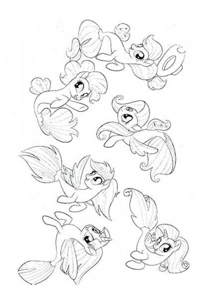 My Little Pony Mermaid coloring pages
