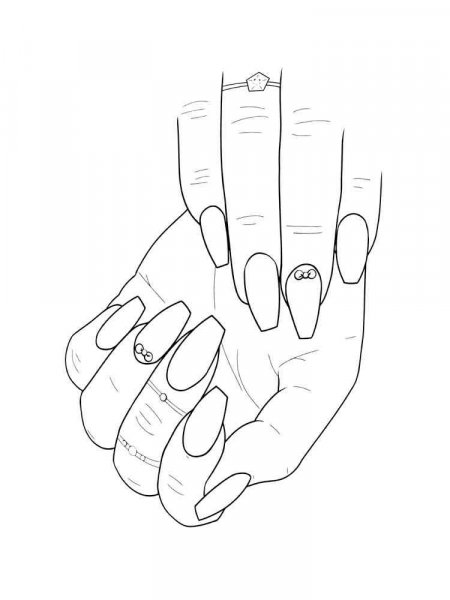 Nail coloring pages