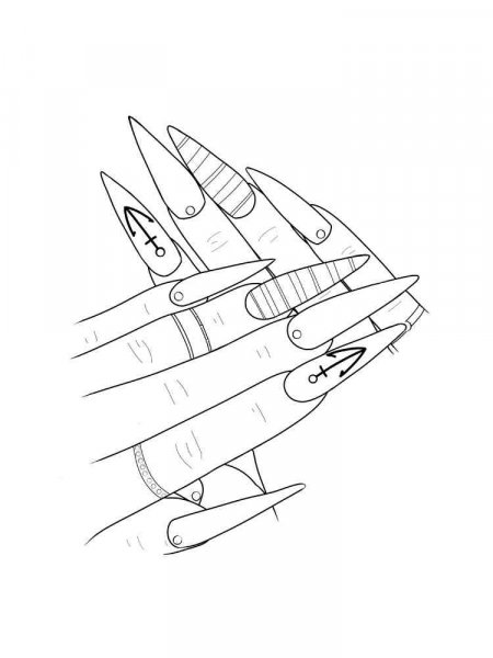 Nail coloring pages